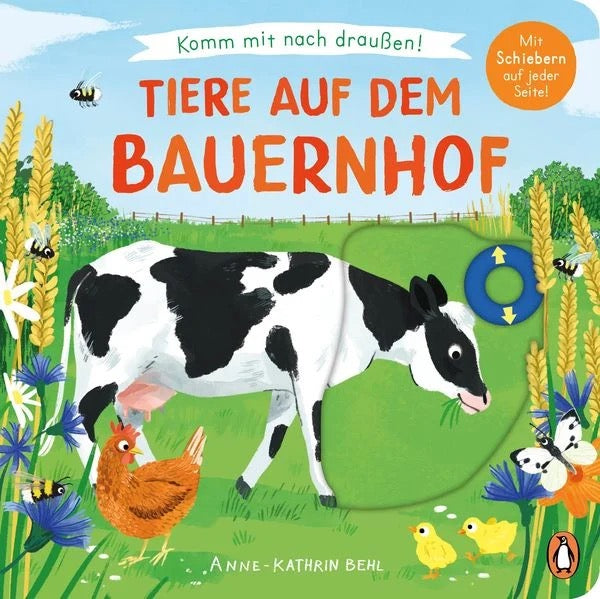 Komm mit nach draußen! - Tiere auf dem Bauernhof | Pappbilderbuch ab 2