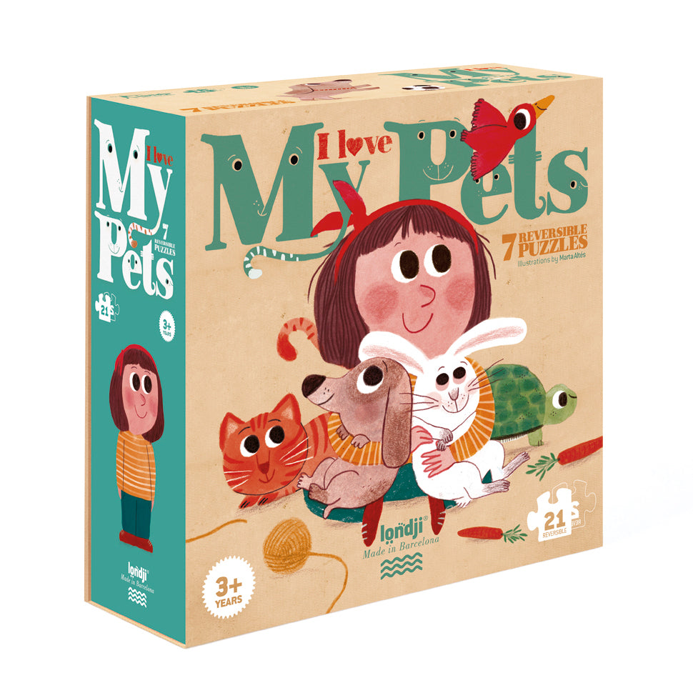 Londji Puzzle I love my pets | 7 Wende-Puzzle