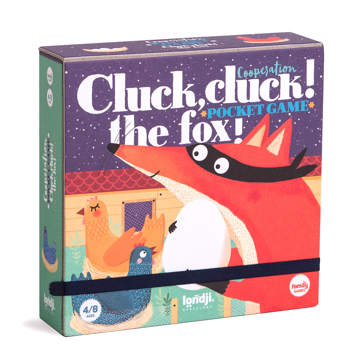 Londji Pocket-Game Kooperationsspiel | Cluck, cluck! The fox!